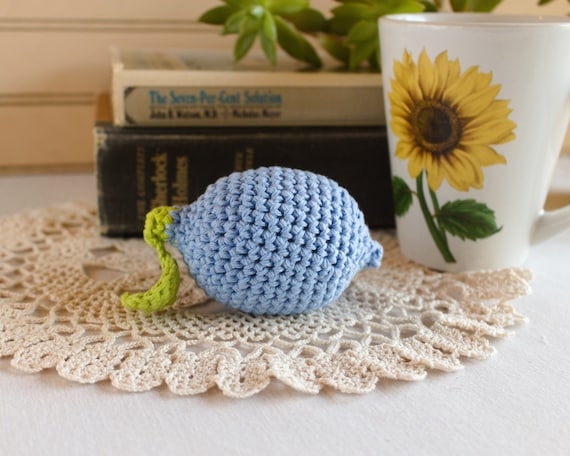 Lemon Stress Ball Blue Fidget Toy Anxiety Relief Gift - Etsy