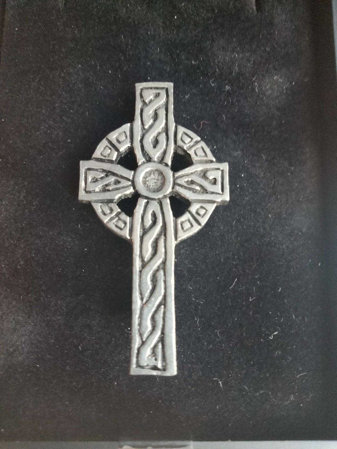 Vintage St Justin Celtic Pewter Pin Brooch Handcrafted With Box - Etsy
