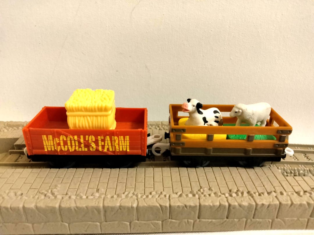 Retired Thomas Train Trackmaster Farm Cars With Cargo - Etsy