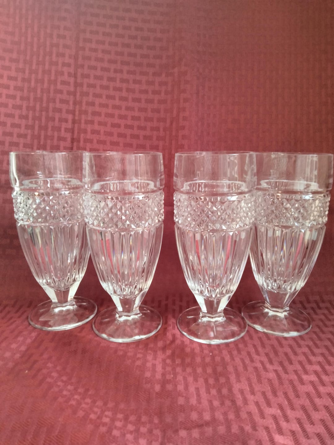 Vintage Godinger Iced Tea Goblet Glasses Set of Four - Etsy