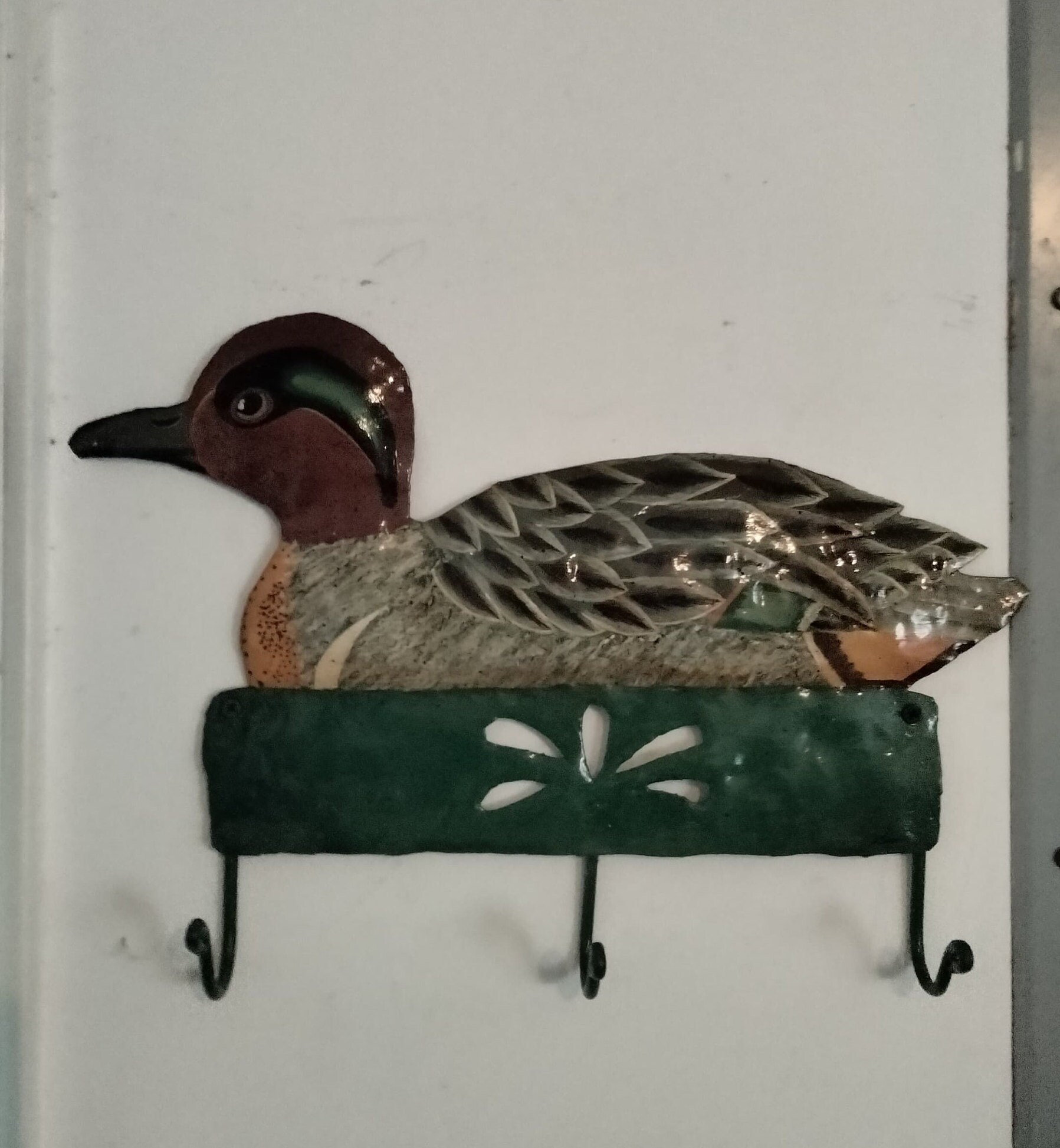 Vintage Metal Handmade Duck Coat Hanger Signed - Etsy