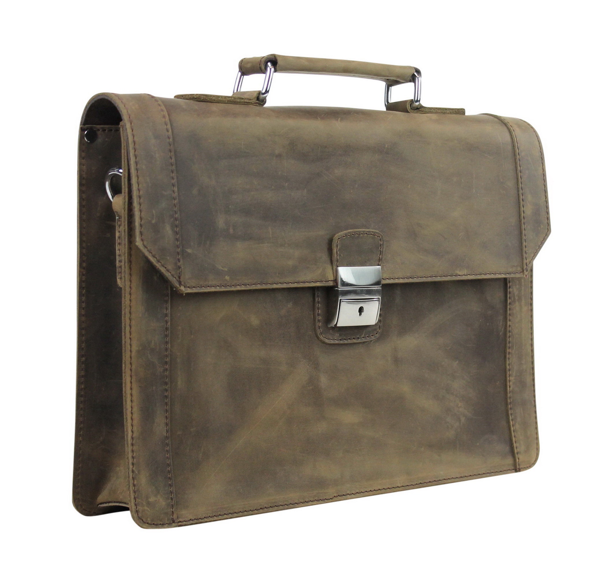 15 in Full Grain Leather Slim Leather Briefcase Fit 13 in - Etsy