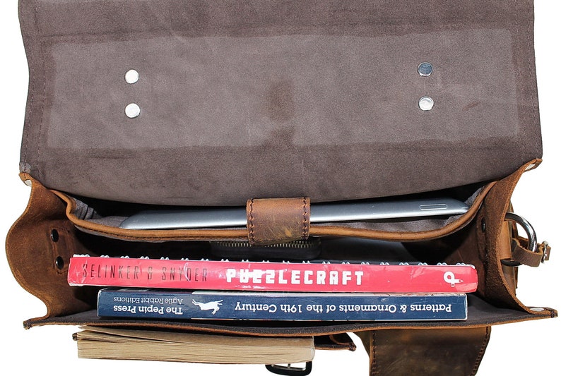 Sale - 13 in Full Grain Leather Small Briefcase Laptop Bag Fit Slim ...