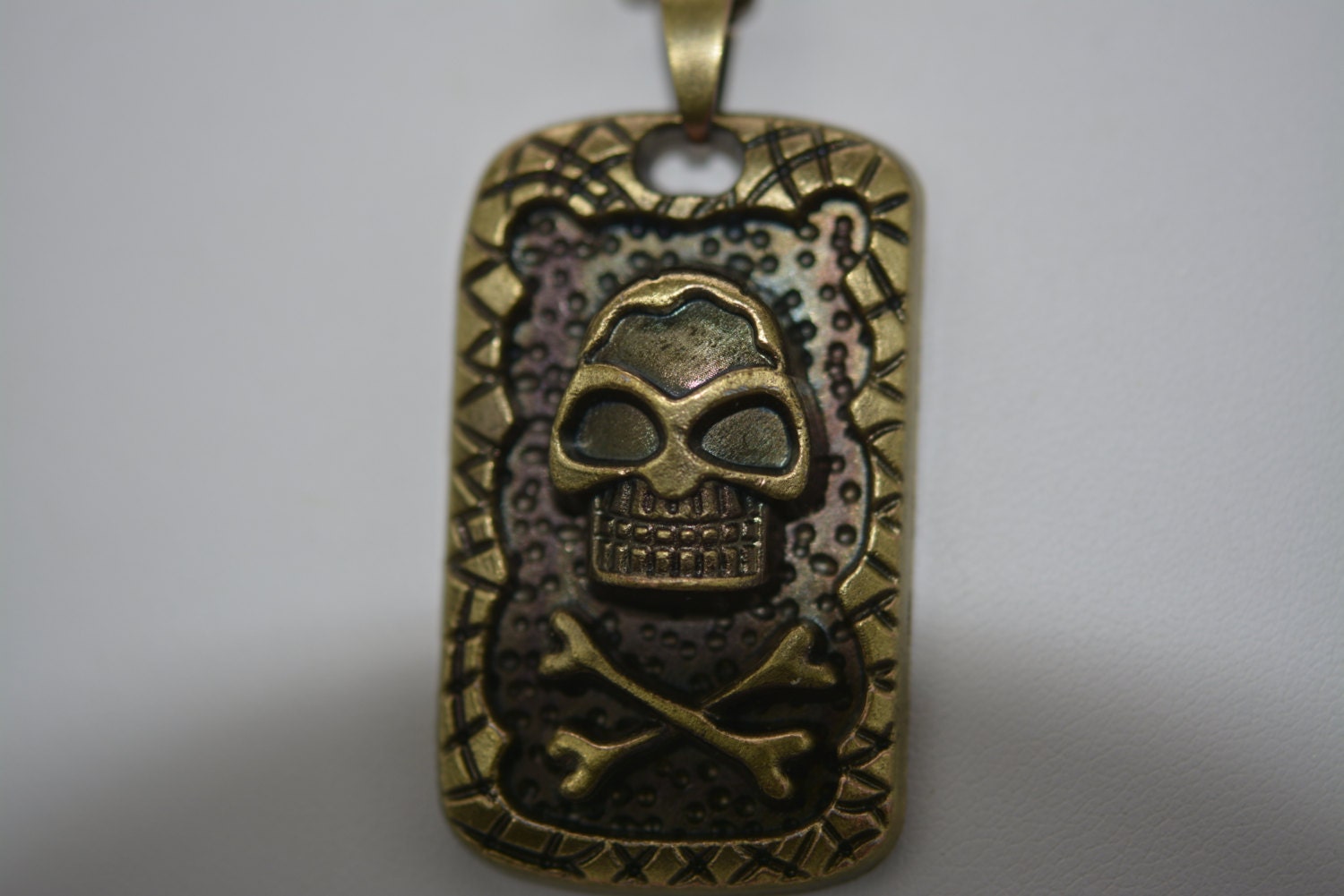 Skull and Crossbones Pendant Skull and Crossbones Necklace - Etsy