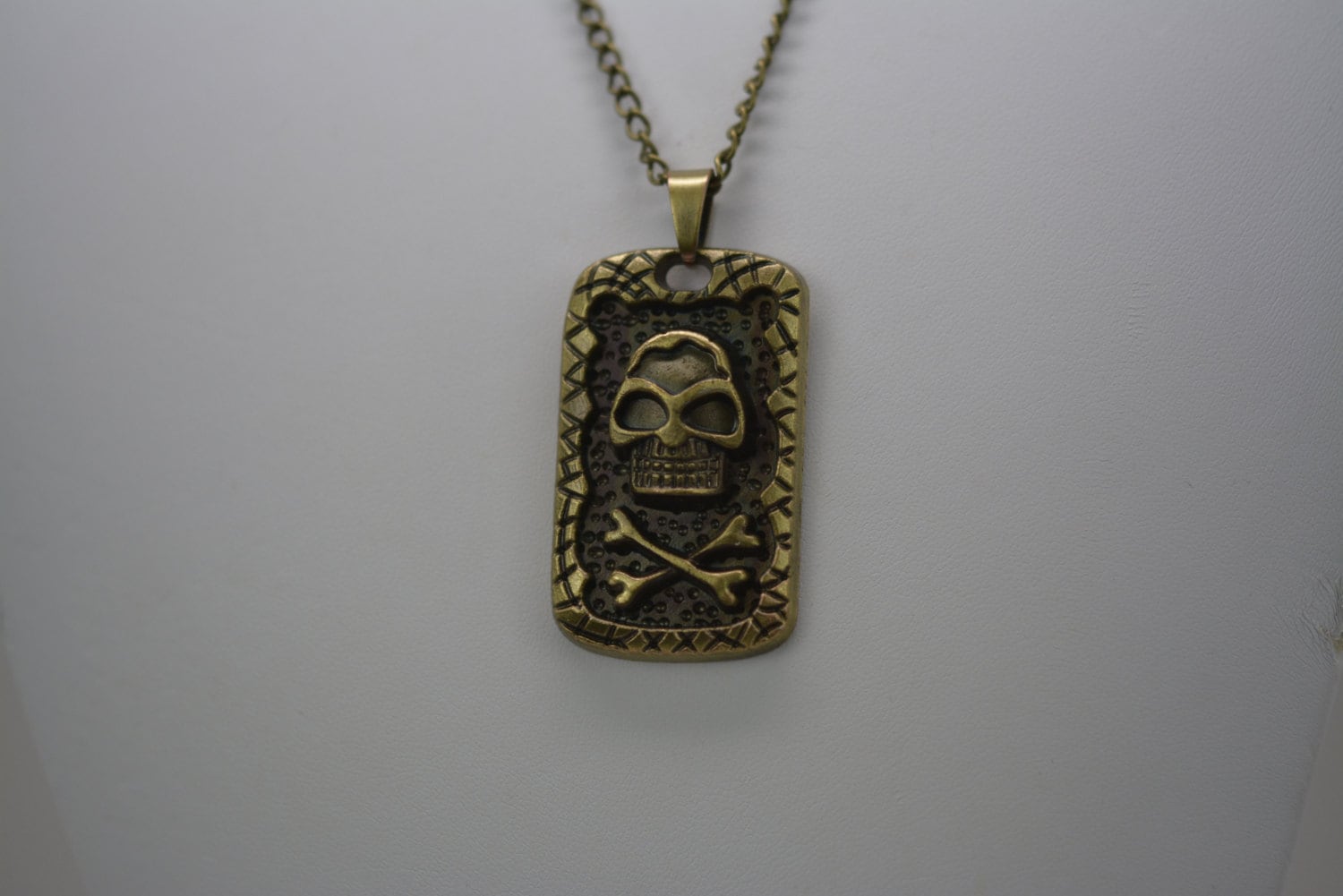 Skull and Crossbones Pendant Skull and Crossbones Necklace - Etsy