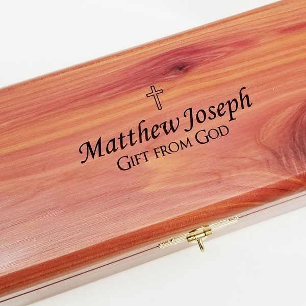 Baptism Wood Rosary Box - Etsy