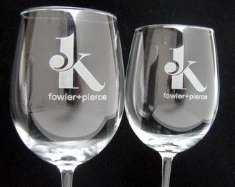Logo wine glasses | Etsy