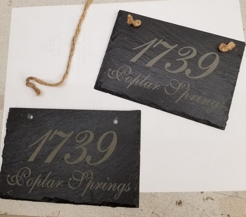 Engraved Slate House Number Sign, Custom Address Plaque - Etsy