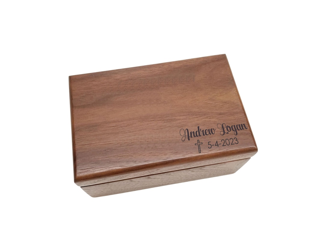 Engraved Wood Prayer Box, First Communion, Confirmation, Baptism Gift ...