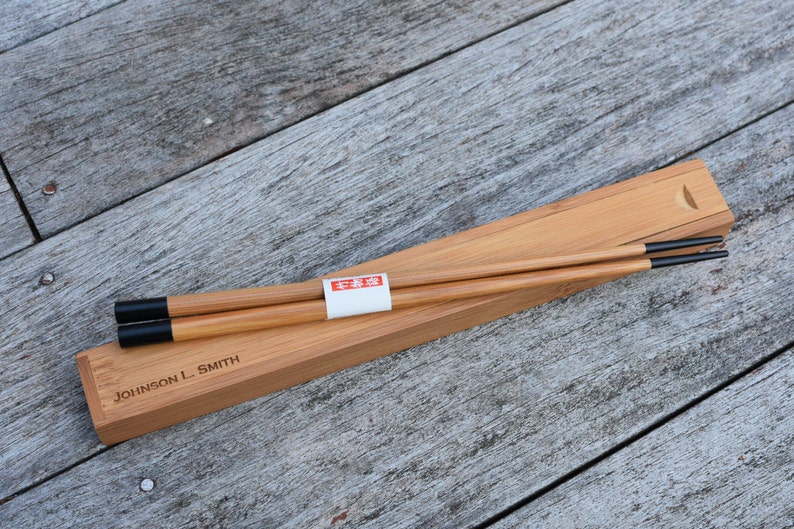 Gift Under 20 Chopstick Box Personalized Chopsticks - Etsy