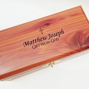 Engraved Wood Prayer Box, Christening, Baptism, Gift From God ...