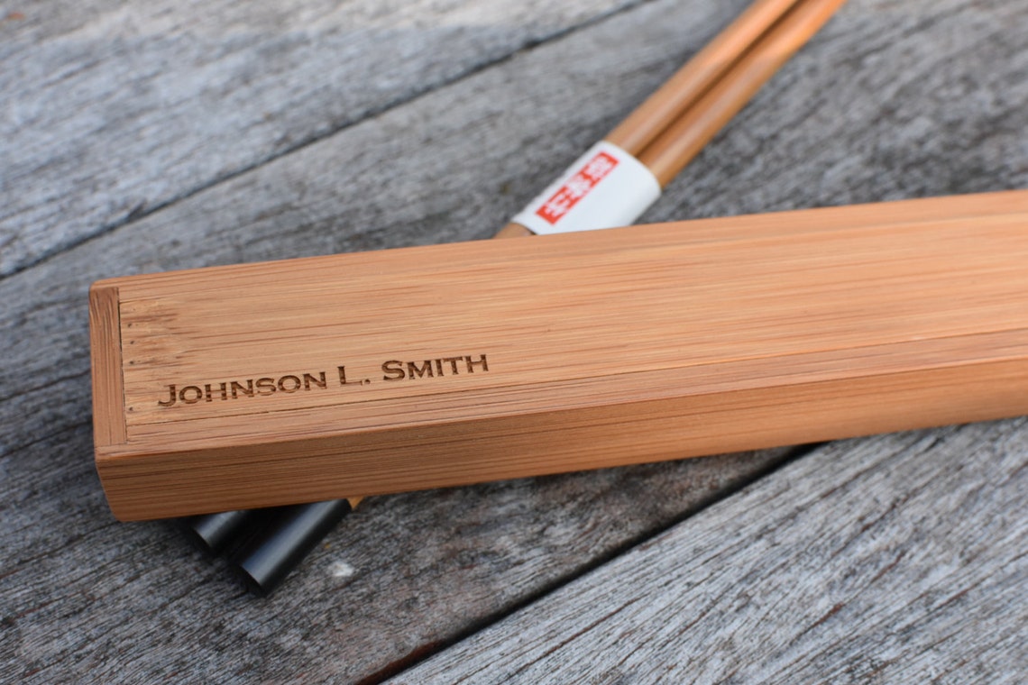 Gift Under 20 Chopstick Box Personalized Chopsticks - Etsy