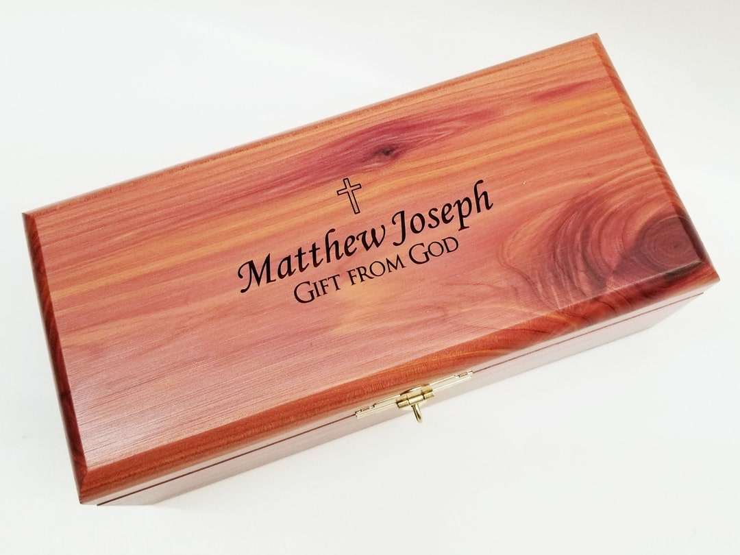 Engraved Wood Prayer Box, Christening, Baptism, Gift From God ...