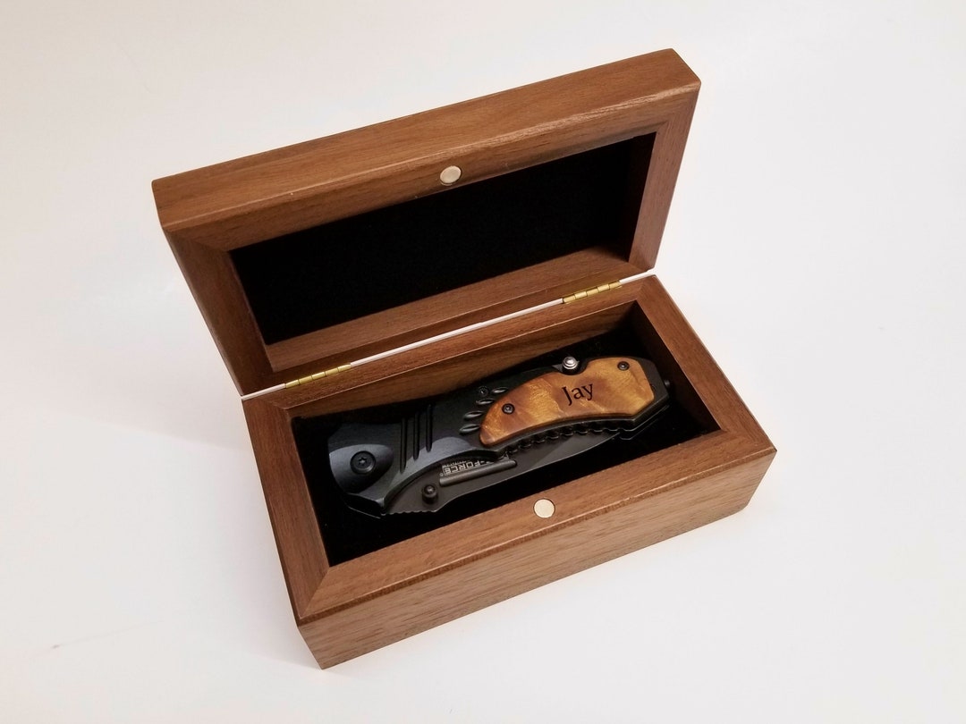 Boyfriend Gift, Engraved Knife, Wood Handle Pocket Knife, Personalized ...