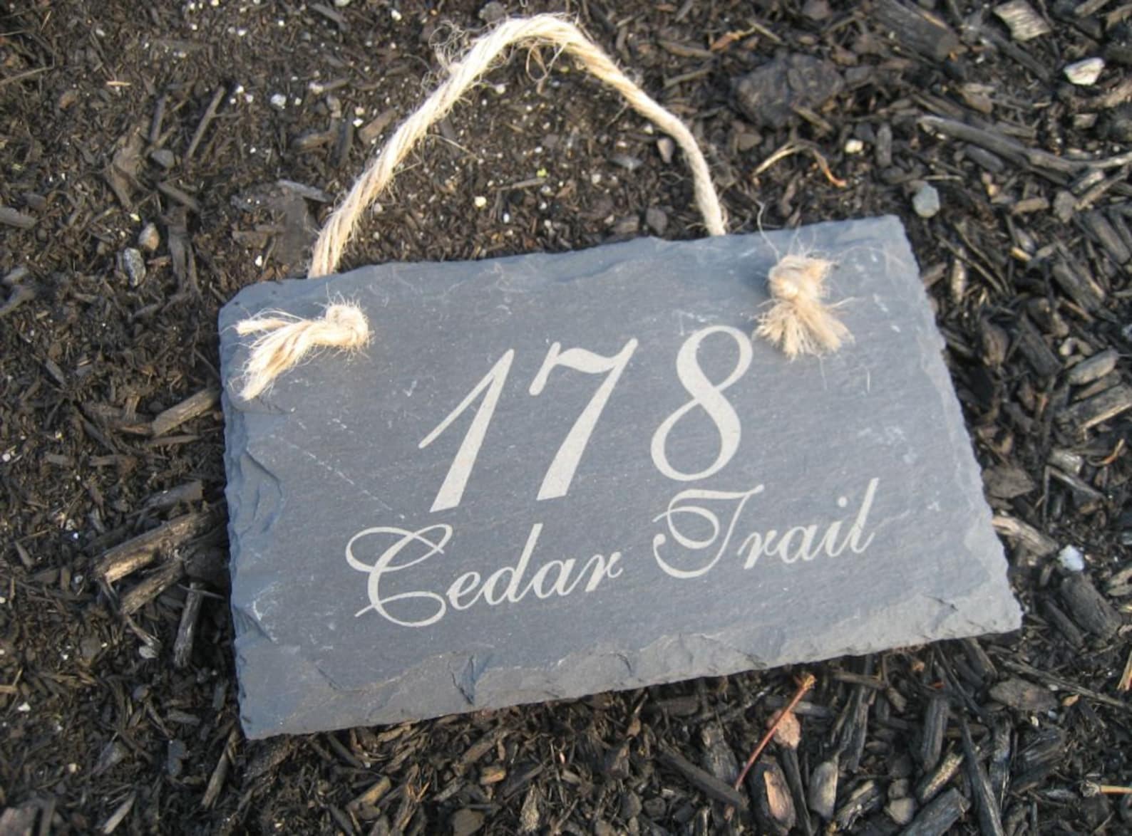 Slate Sign Custom Slate House Number and Address Engraved - Etsy