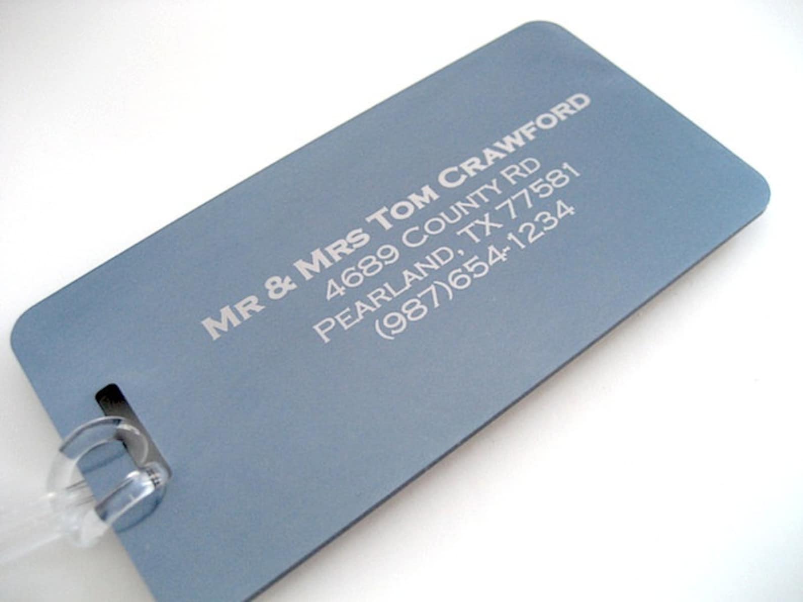 Luggage Tag Set of 4 Engraved Luggage Tag Personalized Luggage Tag ...