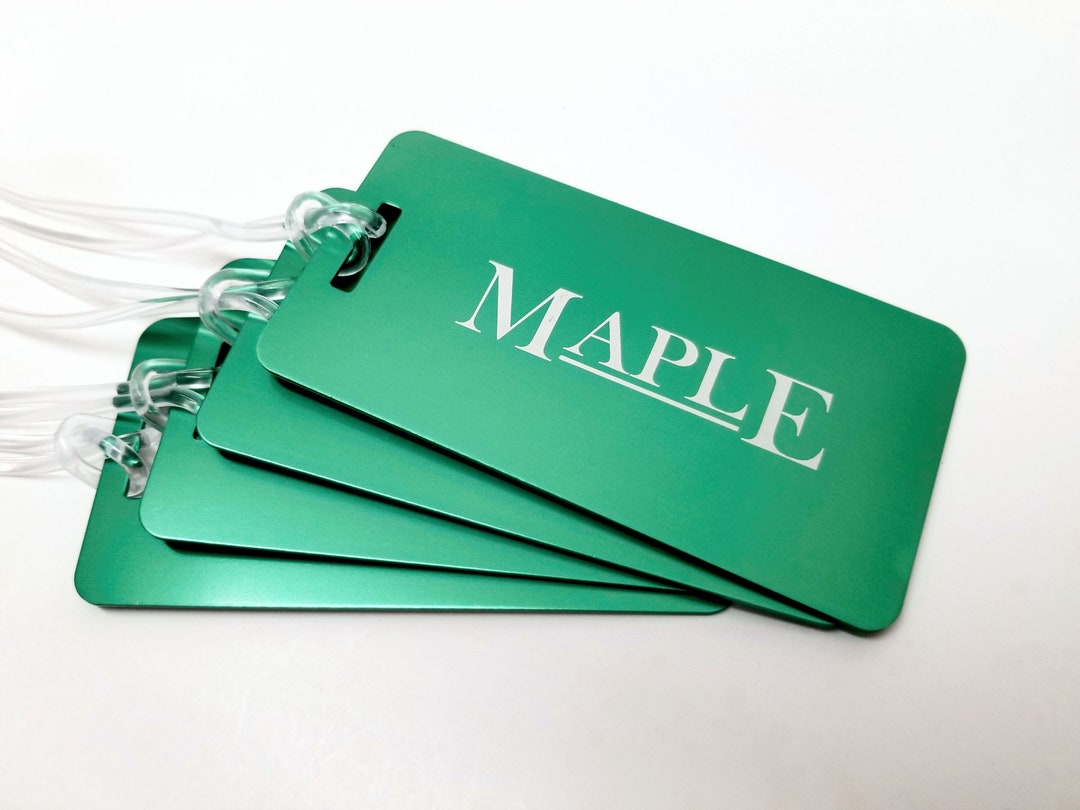 Luggage Tag Set of 4, Engraved Luggage Tag, Custom Metal Luggage Tags ...