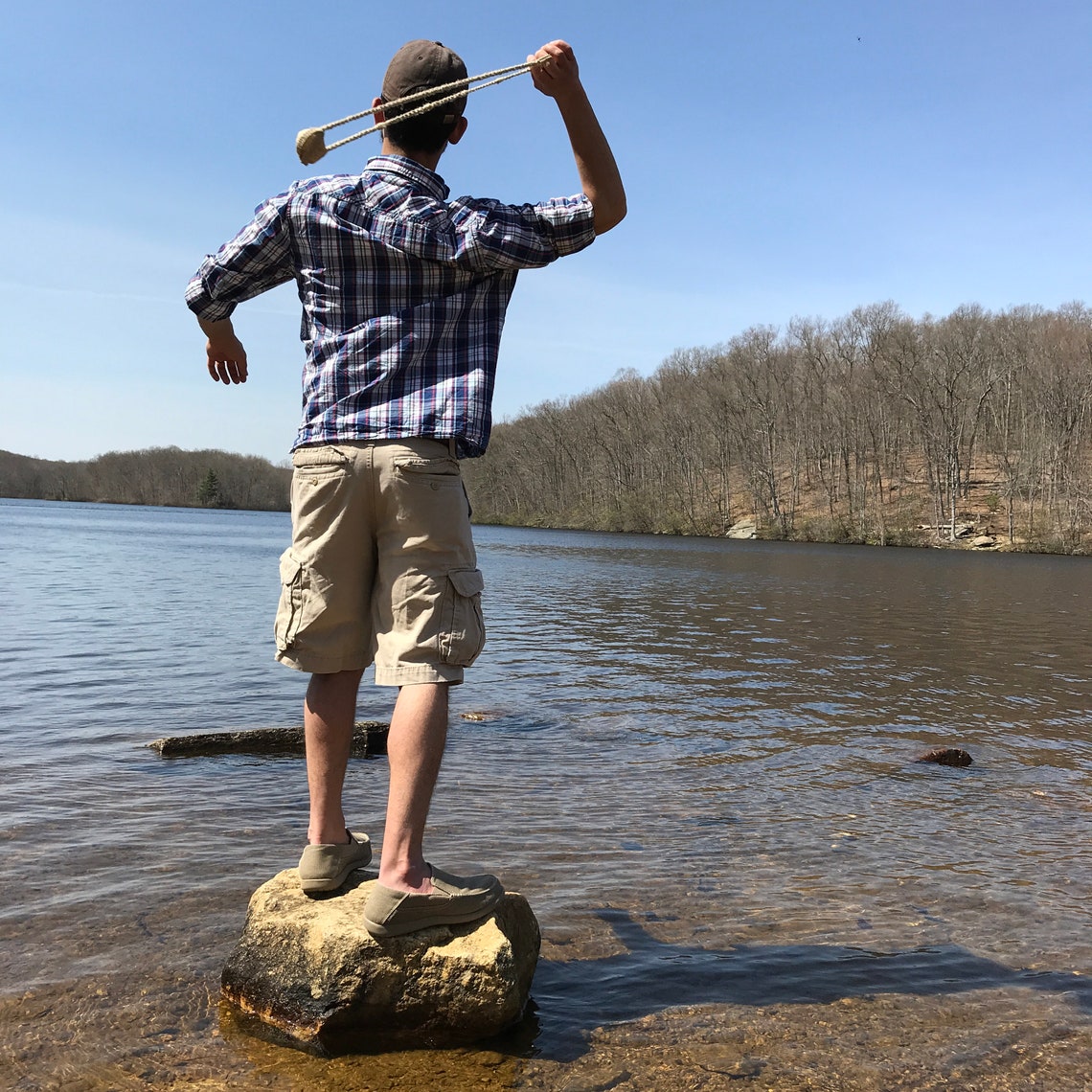 Sling Basic: Hand Woven Round Braid Rock Throwing Sling - Etsy