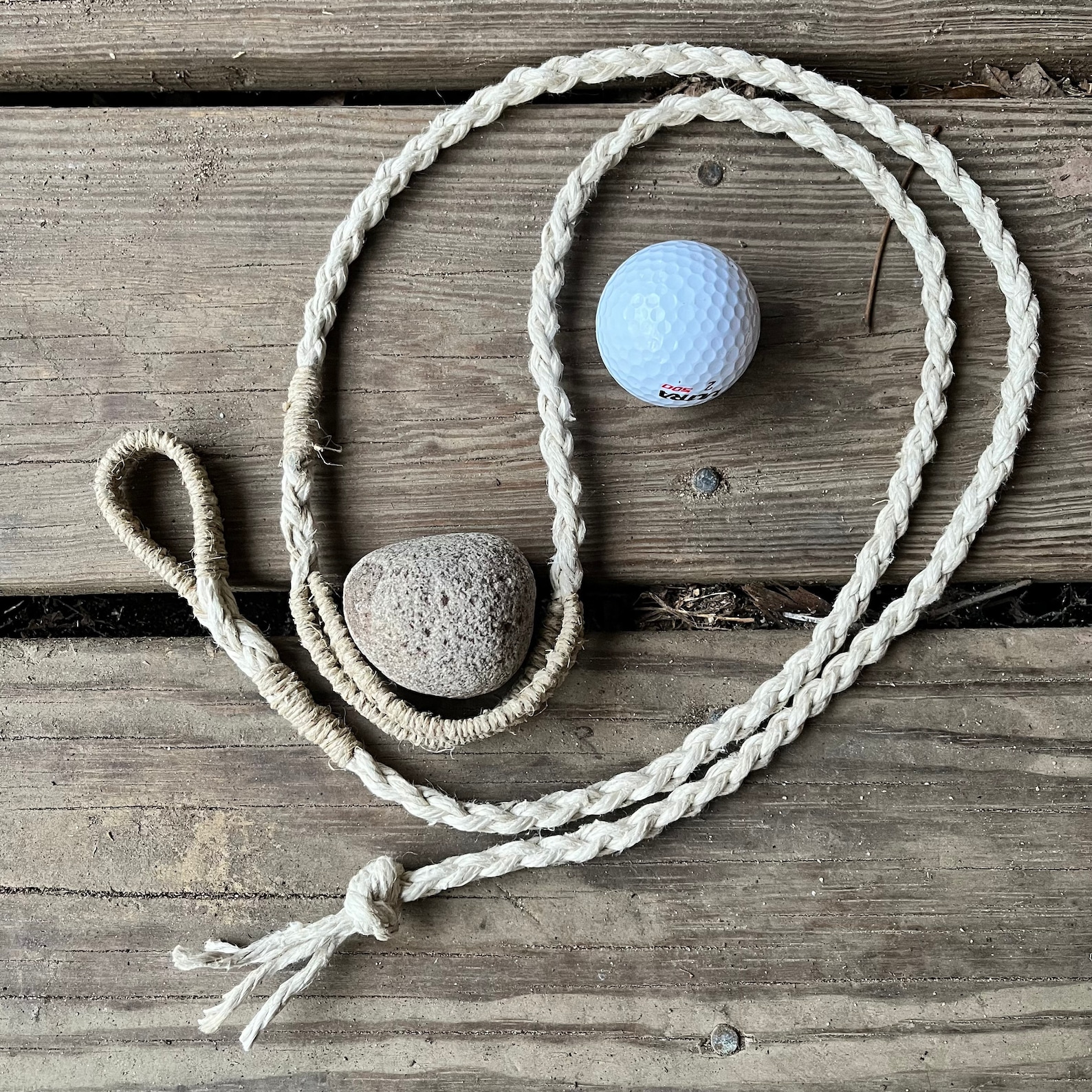 Sling Basic: Hand Woven Round Braid Rock Throwing Sling - Etsy