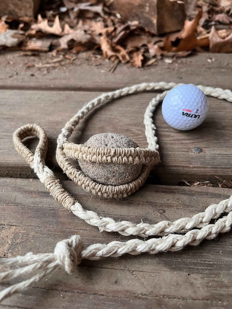 Sling Basic: Hand Woven Round Braid Rock Throwing Sling - Etsy