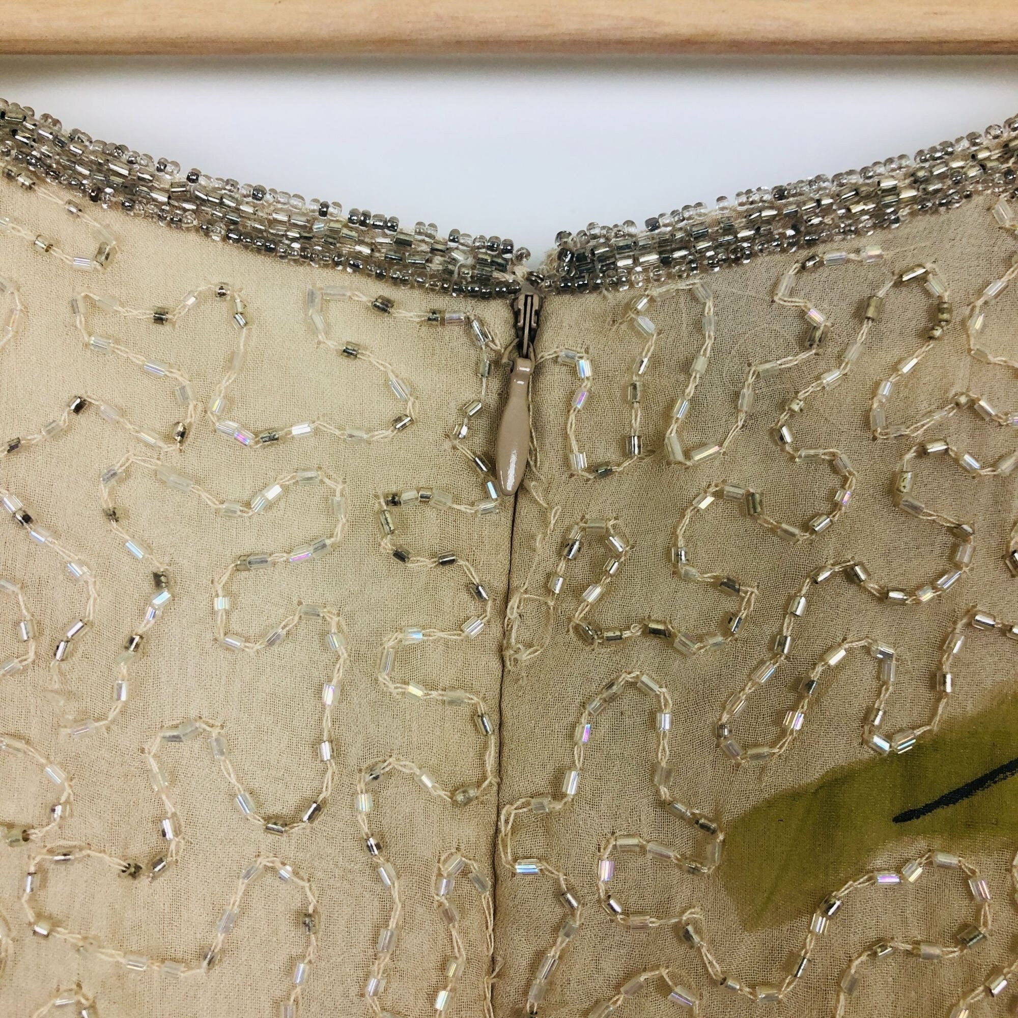 Laurence Kazar Paris New York Gown Size 12 PETITE Silk Beaded Floral ...