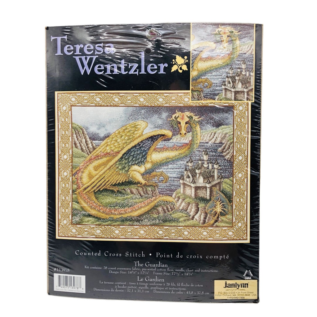 Teresa Wentzler the Guardian Dragon Counted Cross Stitch Kit - Etsy