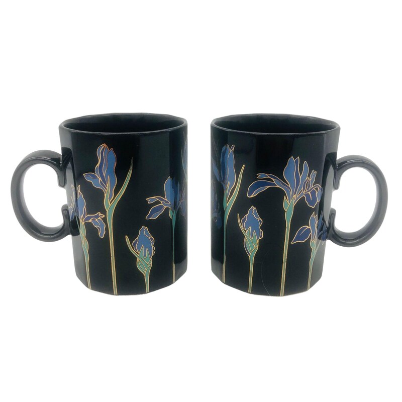 Blue and Gold Mug - Etsy