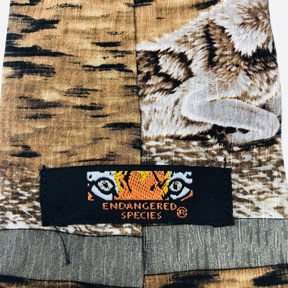 Vintage 1998 Endangered Species Gray Wolves Silk Neck… - Gem