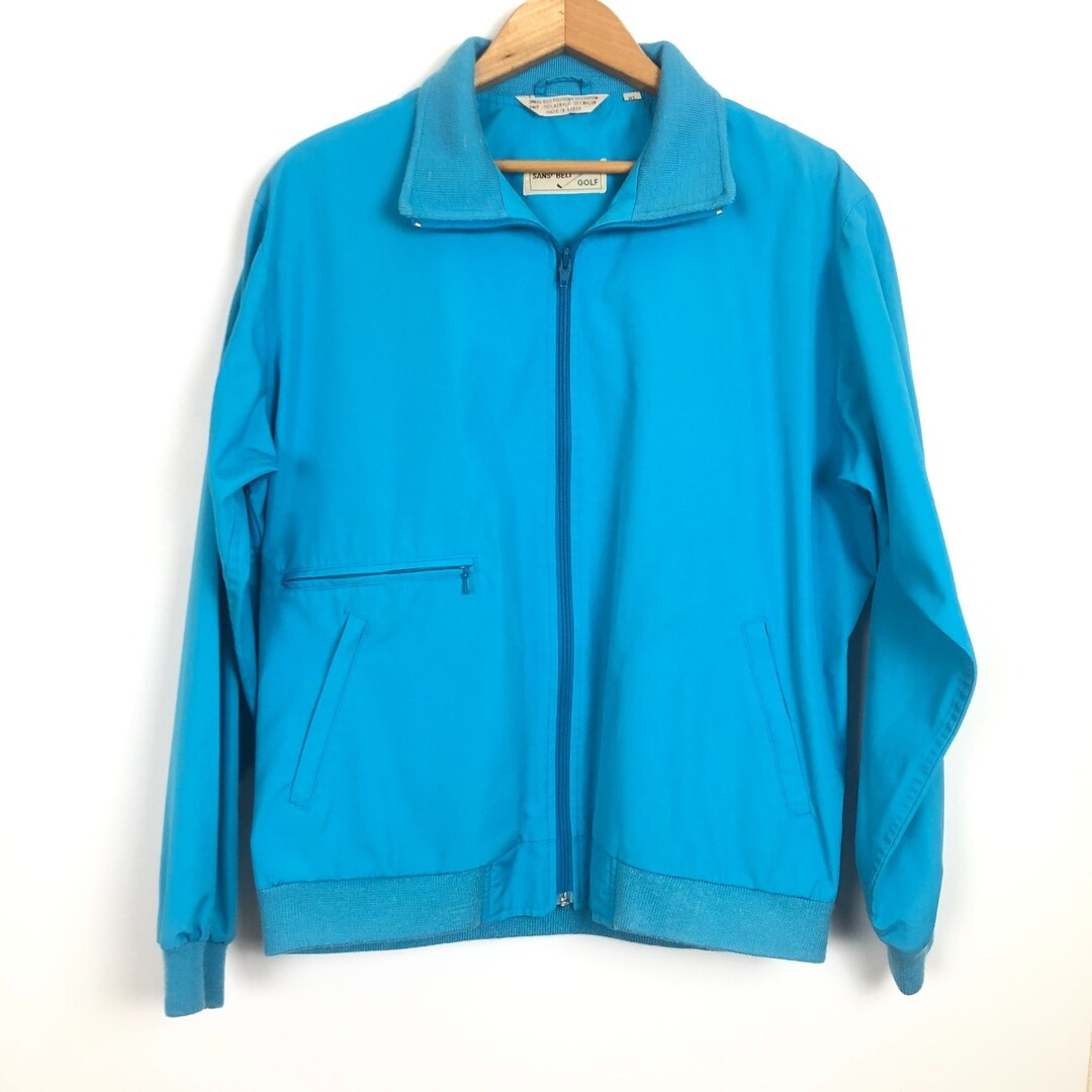Vintage 80s Sansabelt Men's Golf Jacket Size XL Full Zip Pockets ...