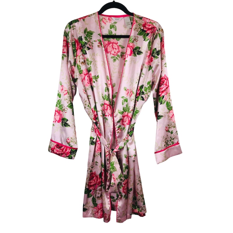 Floral Satin Robe - Etsy