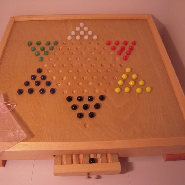 Chinese Checkers With Storage - Etsy
