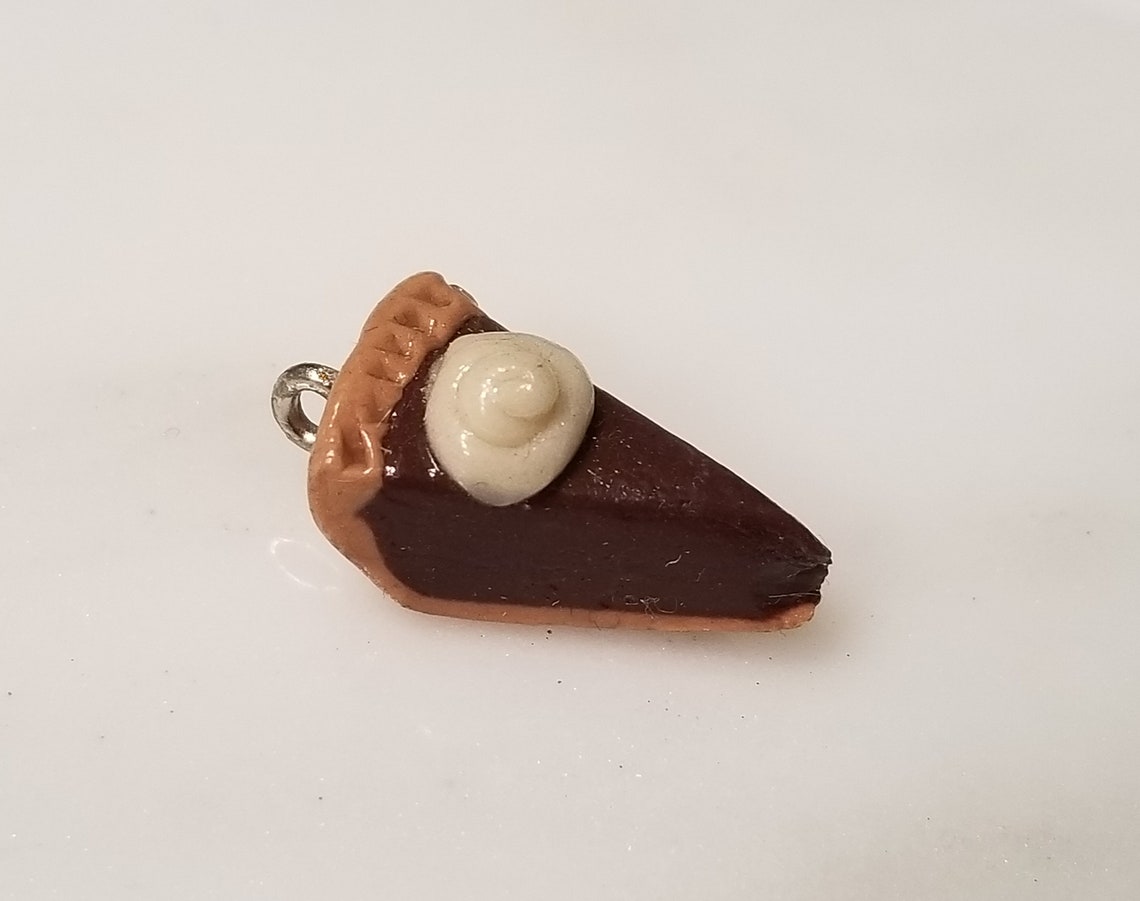 Chocolate Cream Pie Charm Polymer Clay Mini Trinket Glow in the Dark ...