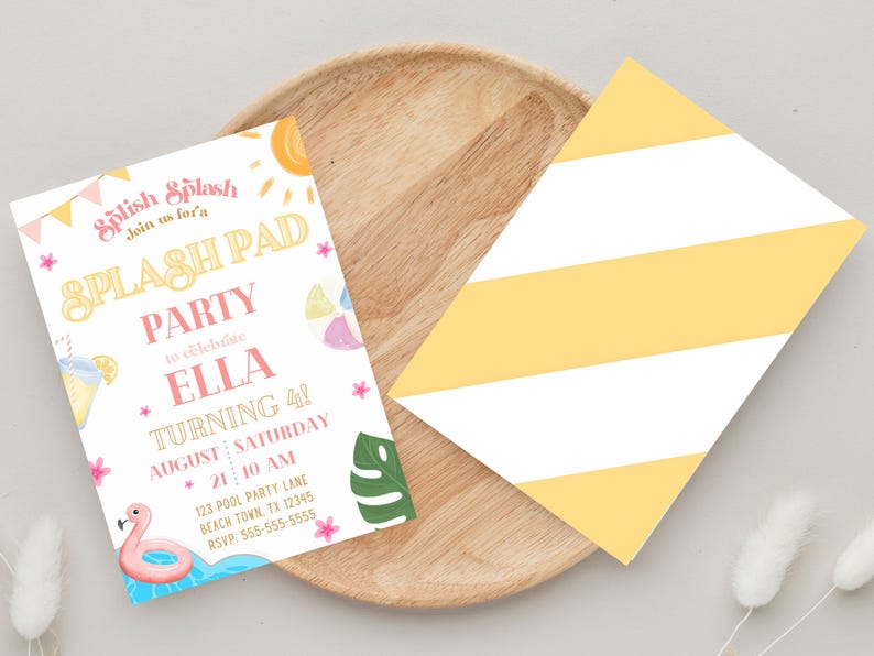 Splash Pad Birthday Invitation for Girls Birthday Invite Splash Pad ...