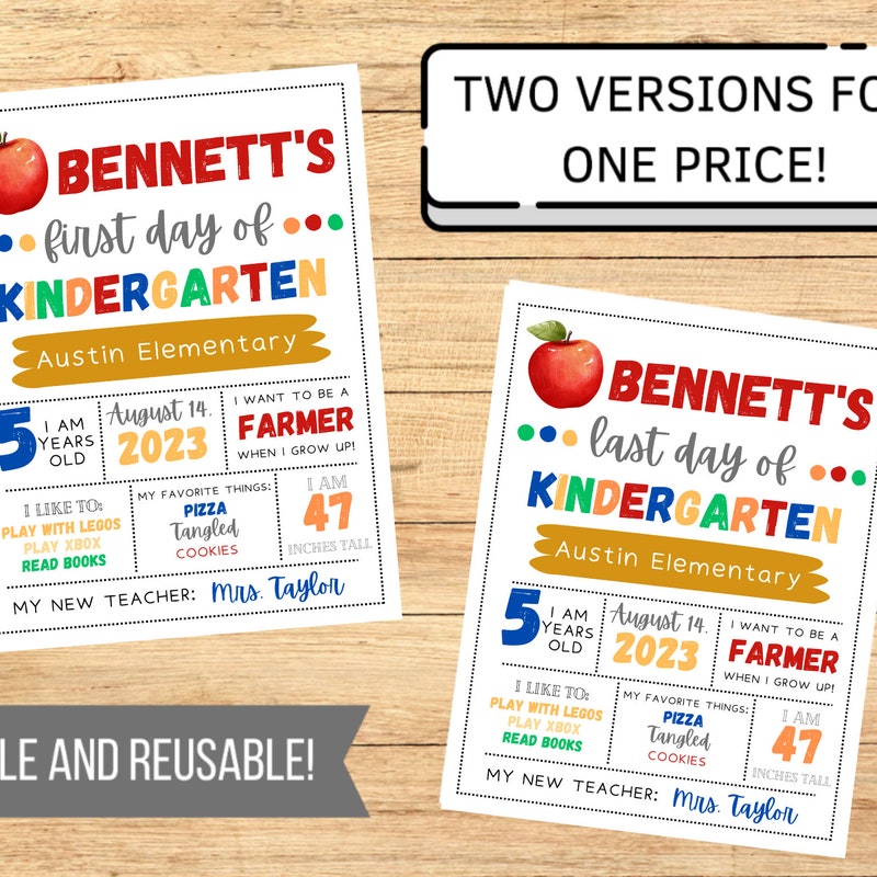 Editable School Sign - Etsy