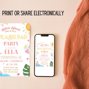 Splash Pad Birthday Invitation for Girls Birthday Invite Splash Pad ...