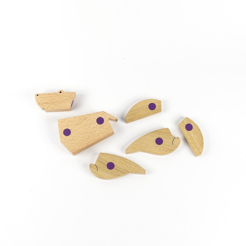 Handcrafted Wood Magnet Hippo Toy - Etsy