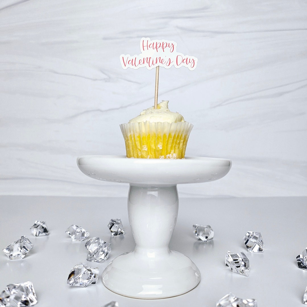 Minimal Valentine’s Day Cupcake Toppers || Treat Topper, Food Pick ...