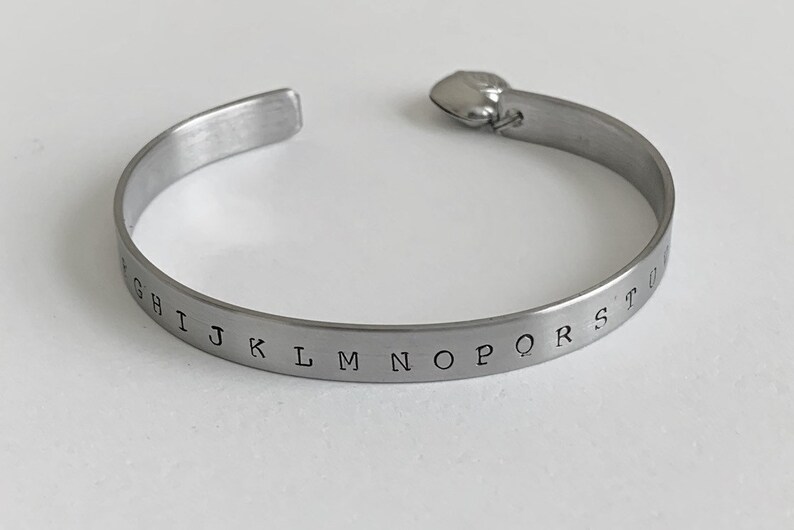 ABC Stainless Steel Cuff Bracelet - Etsy