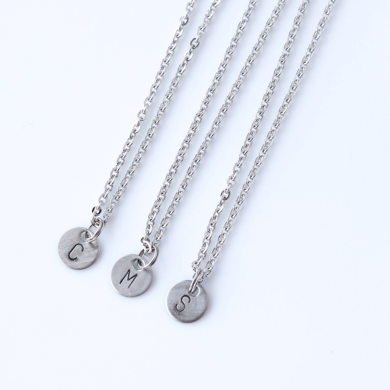 Fabriquées à la main collier initial acier inoxydable - Etsy France