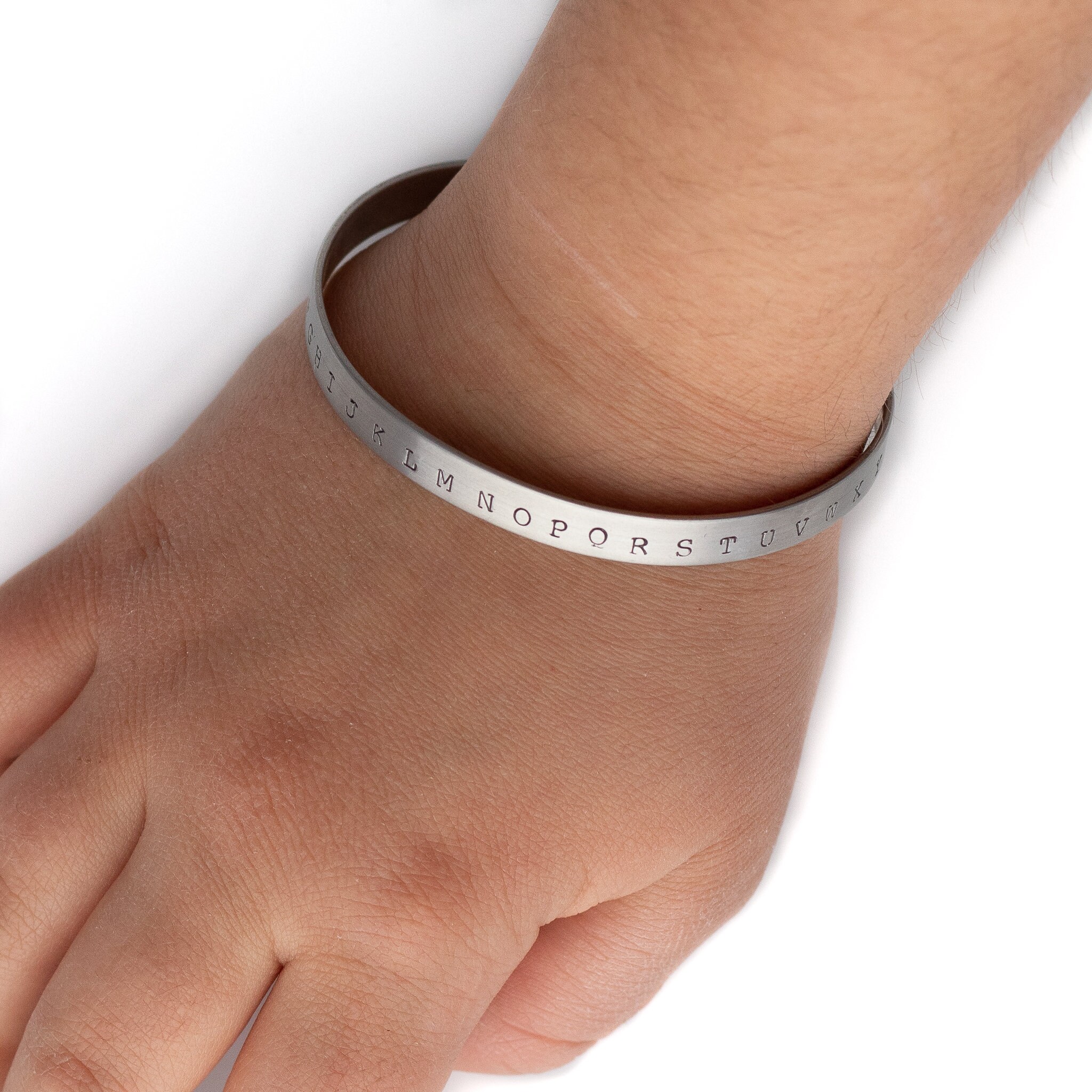 ABC Stainless Steel Cuff Bracelet - Etsy
