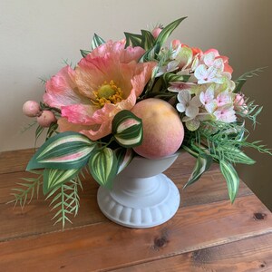 Peach Floral Centerpiece - Etsy