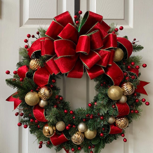 Christmas Wreath Bows - Etsy
