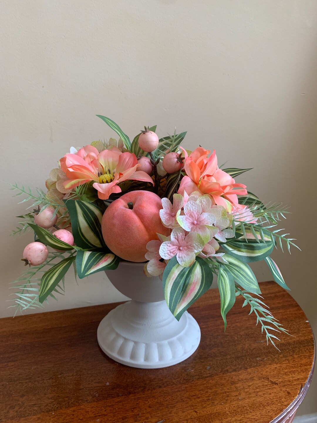 Peach Floral Centerpiece - Etsy