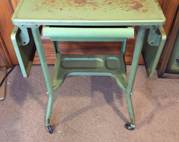 Steel Industrial Typewriter Table With Drop Leaves and Drawer - Etsy