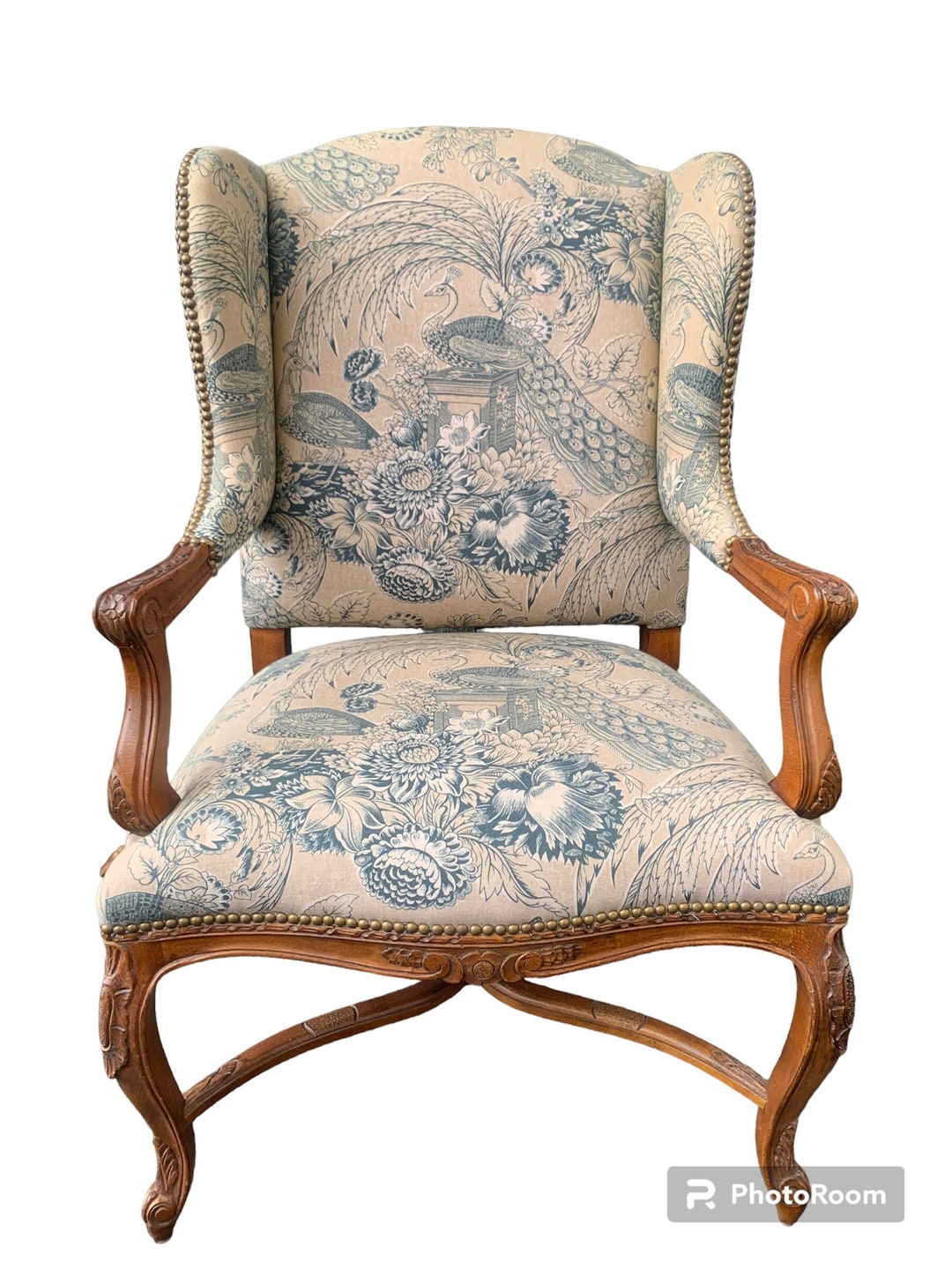 Reproduction French Provincial Wing Back Arm Chair Throne - Etsy