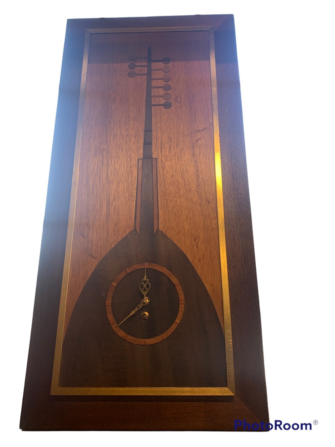House of Ran Su Inlay Wood Guitar Clock Wall Art Musician - Etsy