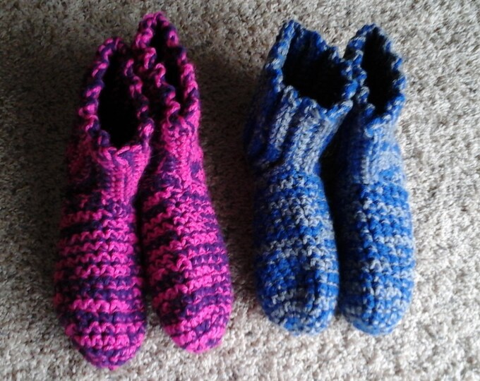 Knitted Slippers All Sizes Cozy House Slippers Baby Booties ...