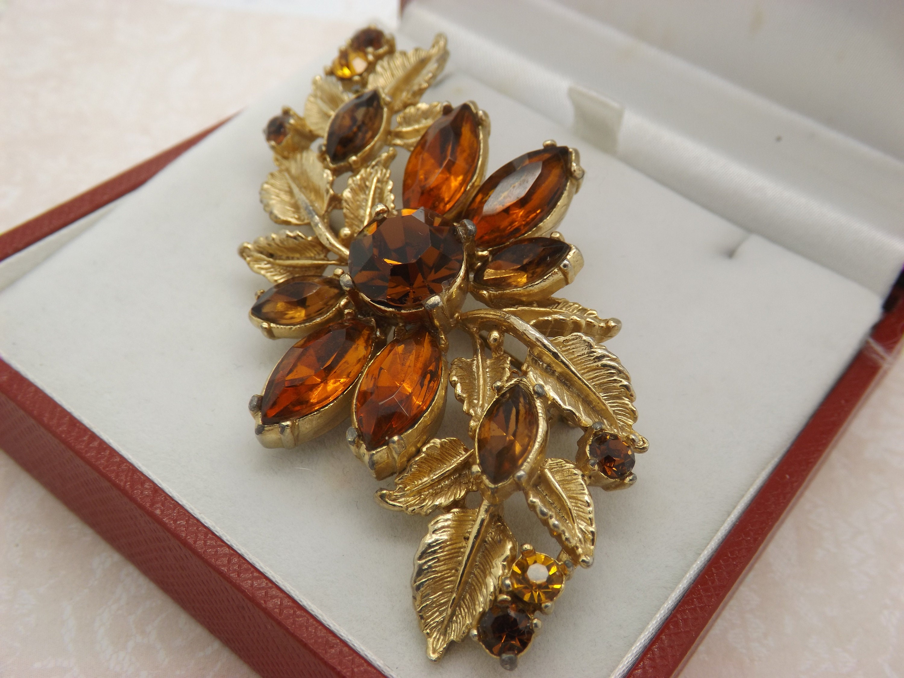 A Fine ' Sphinx ' Flower and Leaf Spray Design Vintage - Etsy
