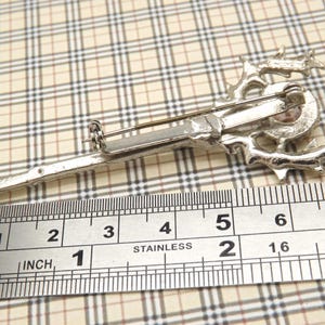 A Lovely Scottish/celtic Jacobite Sword and Stags Head Brooch/kilt Pin ...
