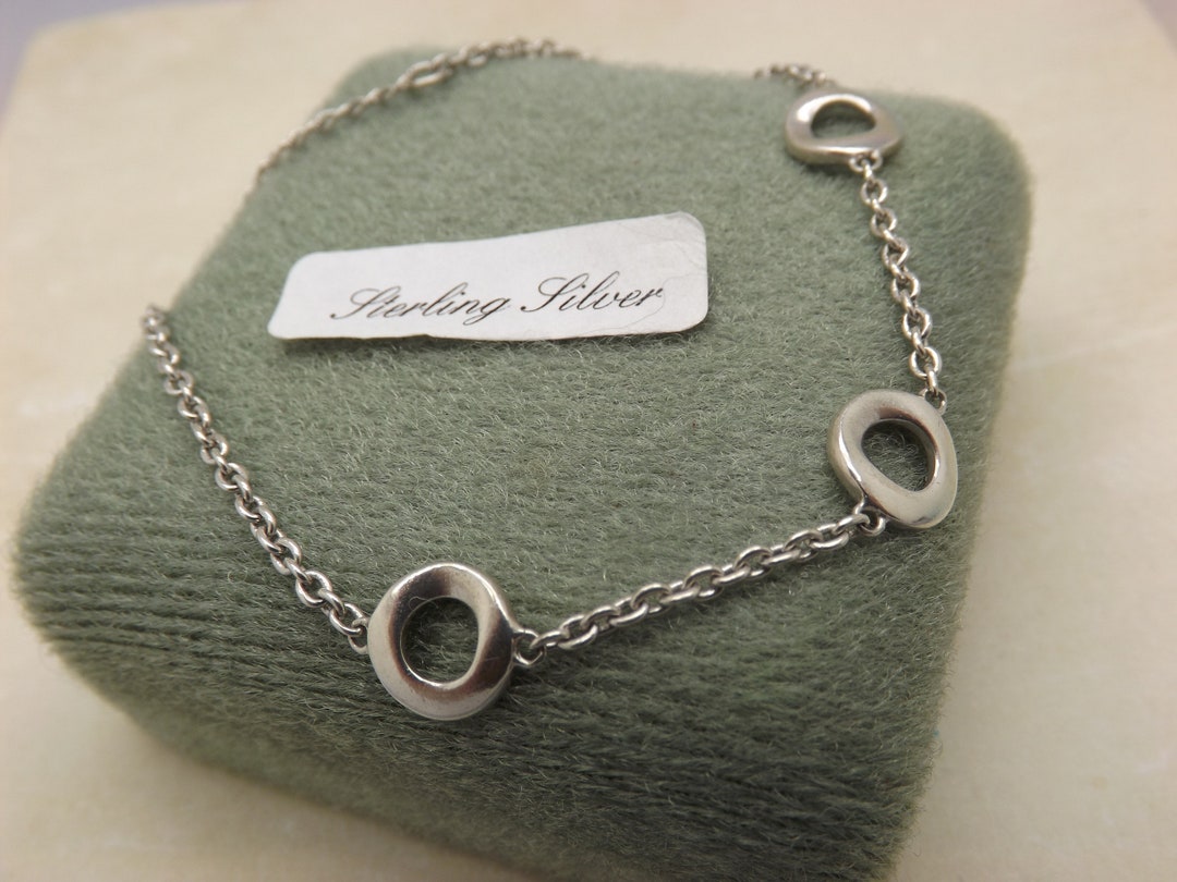 A Lovely 925 Solid Silver Vintage Jewelry Large and Small Chain Link ...